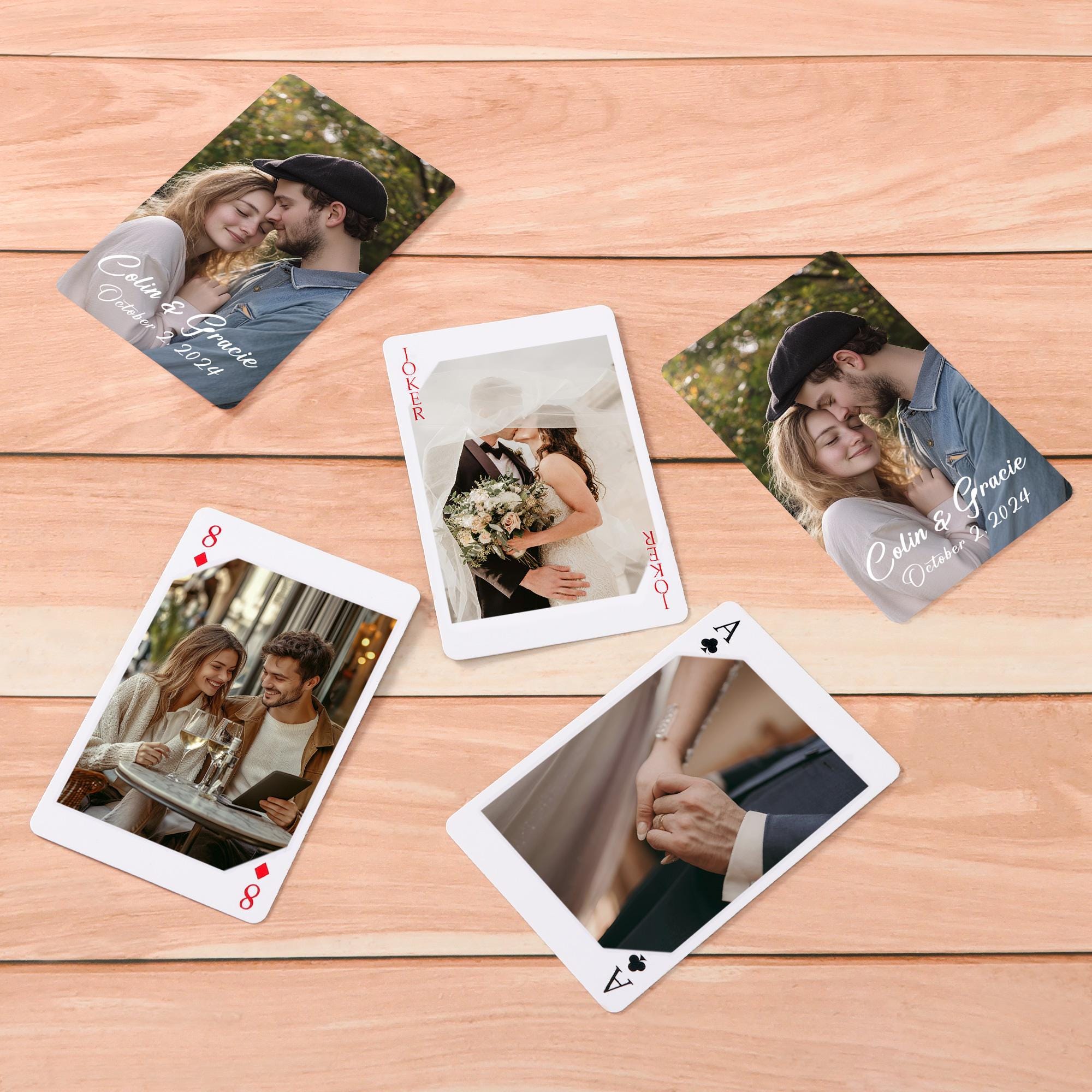 Custom Picture Playing Cards With Box, Personalised Photo Album ...