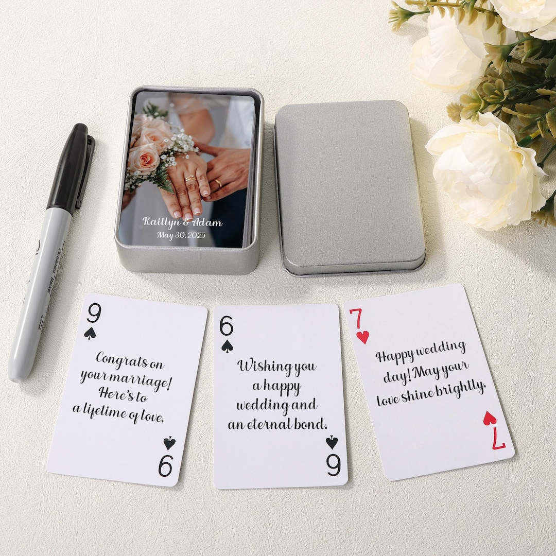 Wedding Guest Book Playing Cards, Guest Book Idea, Wedding Signing Book ...