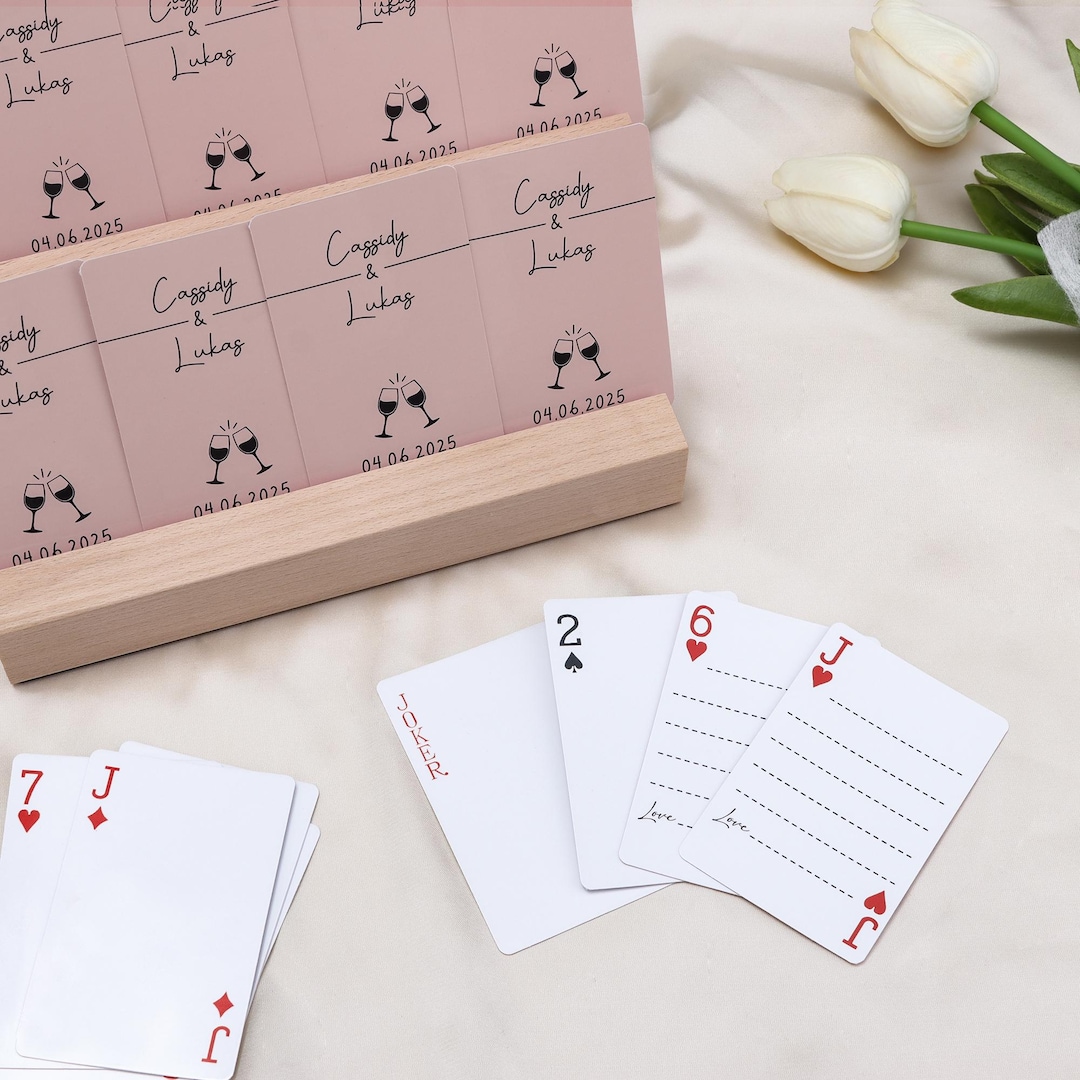 Custom Wedding Guest Book Playing Cards, Wedding Guest Book Alternative ...