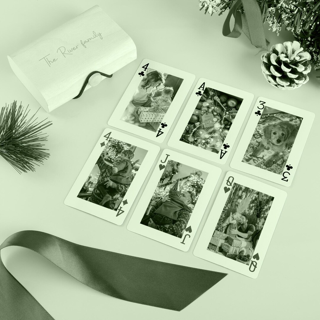 Personalized Playing Cards, Custom Playing Cards Box Set, Christmas ...