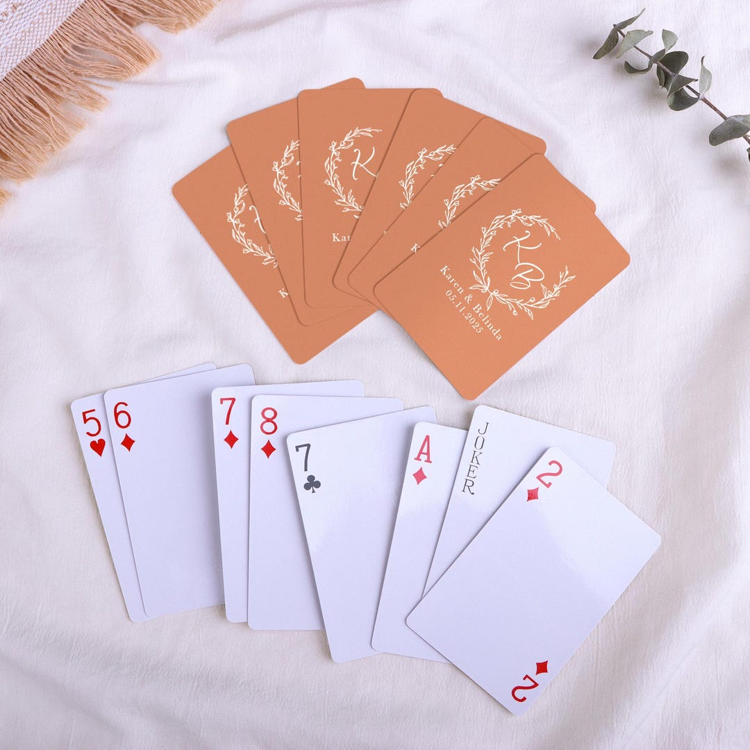 Custom Wedding Guest Book Playing Cards, Guest Book Alternative, Deck ...