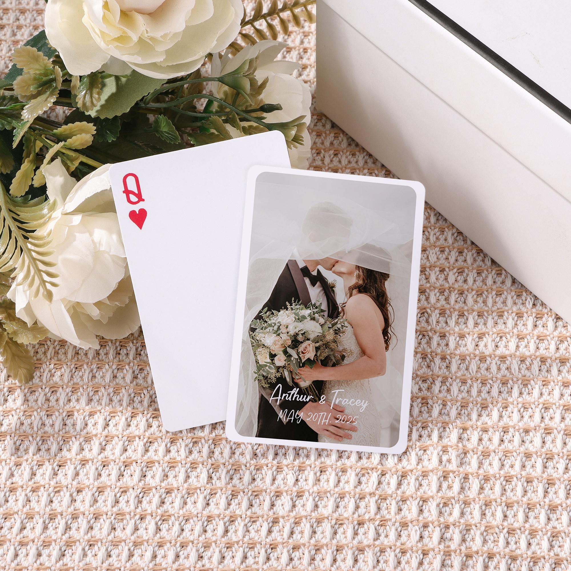 Custom Playing Cards Guest Book, Blank Playing Cards, Wedding Guest ...