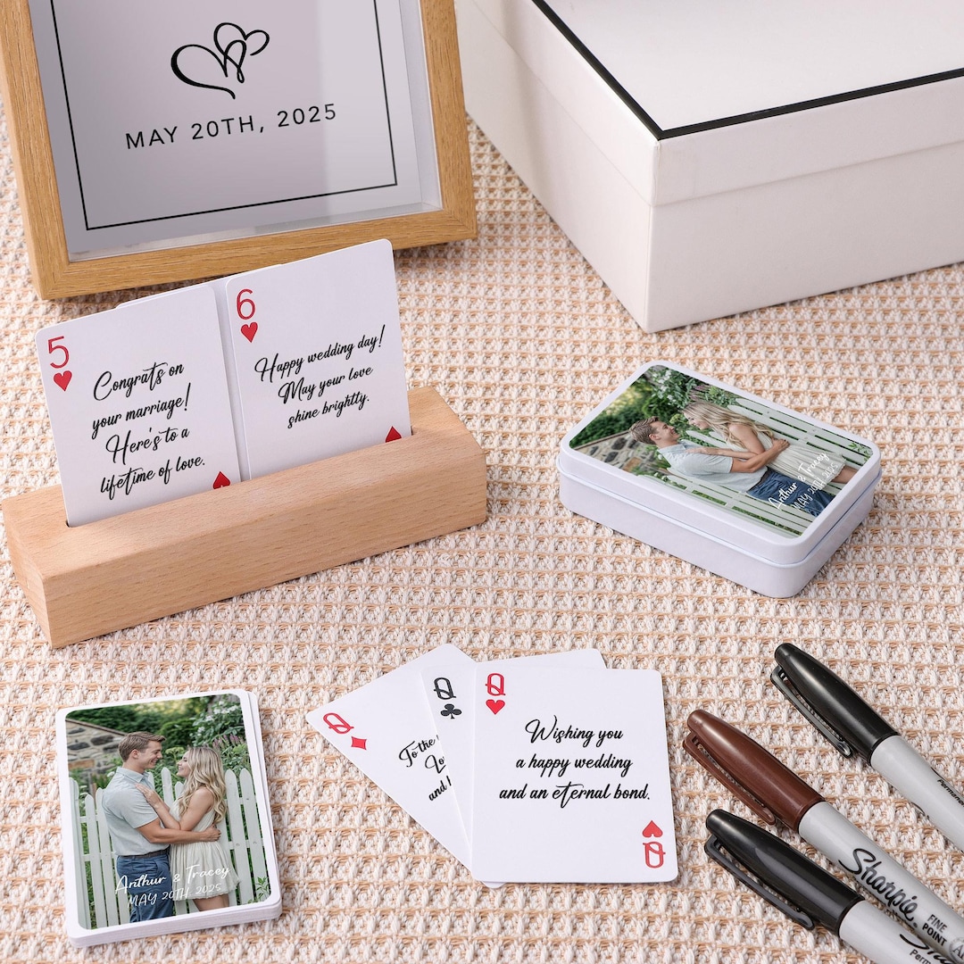 Custom Playing Cards Guest Book, Blank Playing Cards, Wedding Guest ...