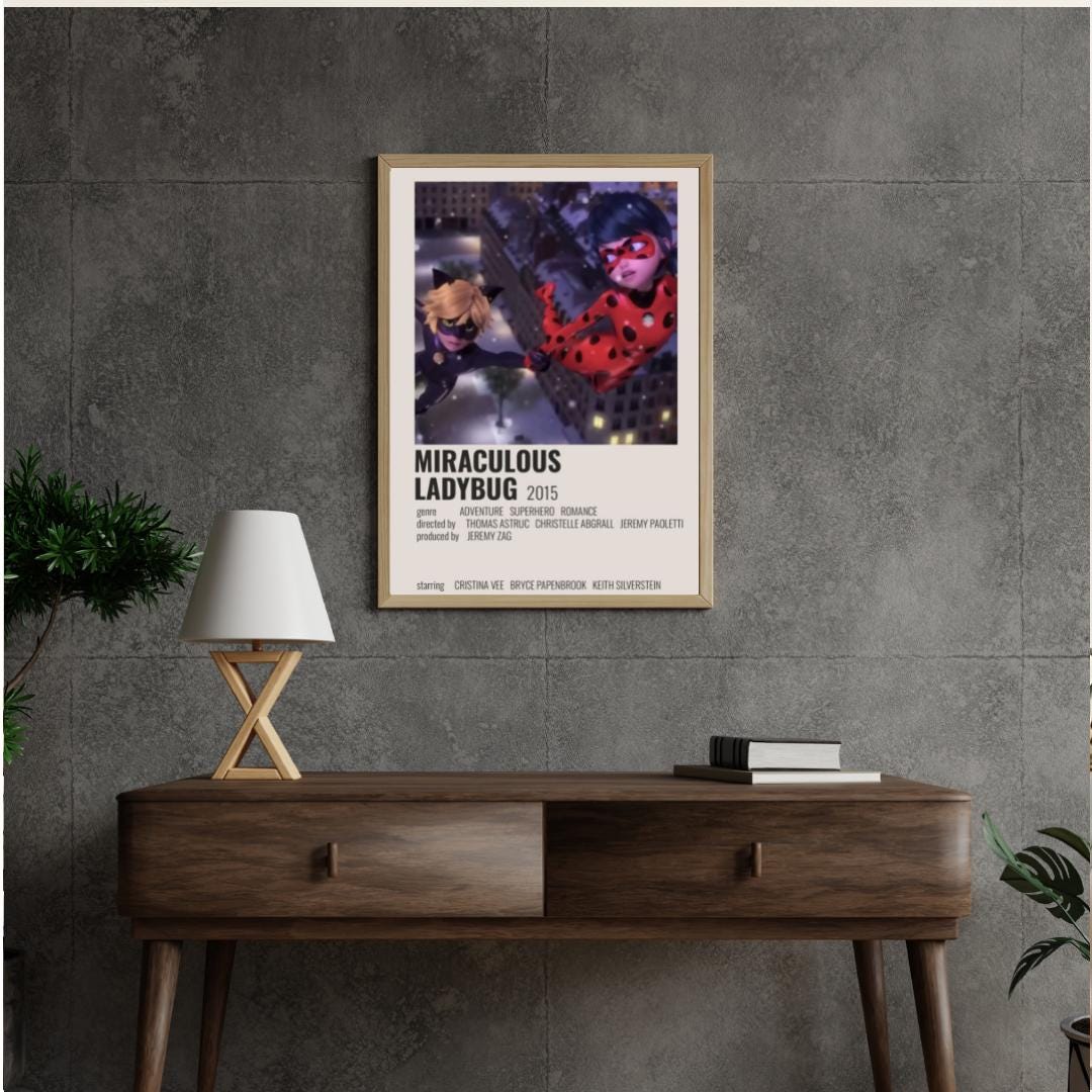 Miraculous Ladybug Poster, Digital Wall Art Kids Room Decor Instant ...