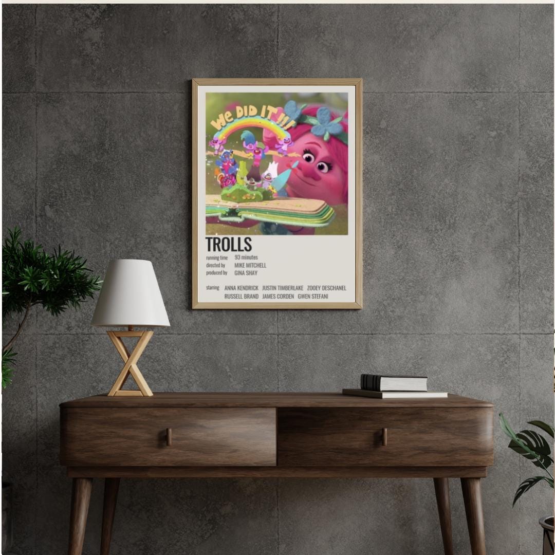 Trolls Cartoon Poster, Digital Wall Art,kids Room Decor Instant ...