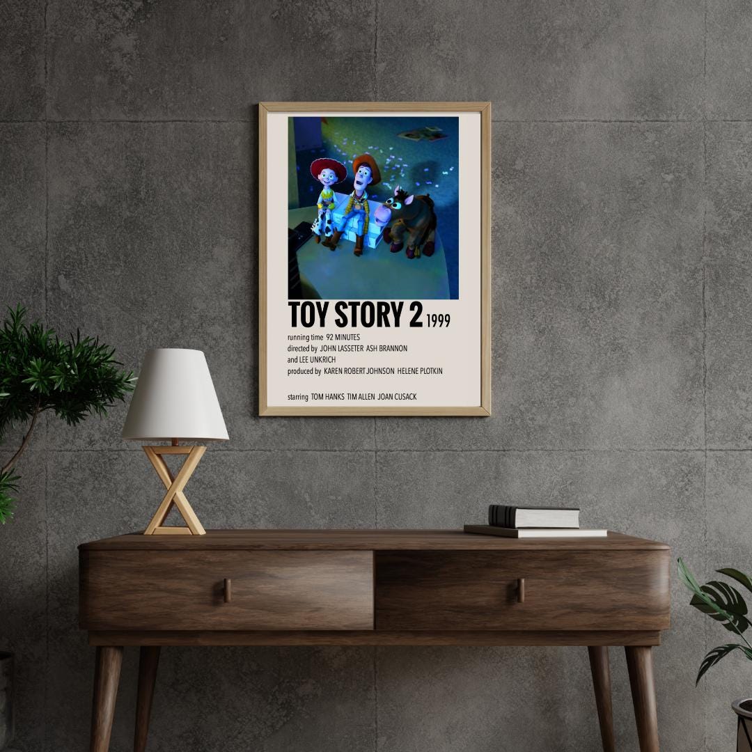 Minimalist Toy Story 2 Poster Kids Room Digital Cartoon Wall Art - Etsy