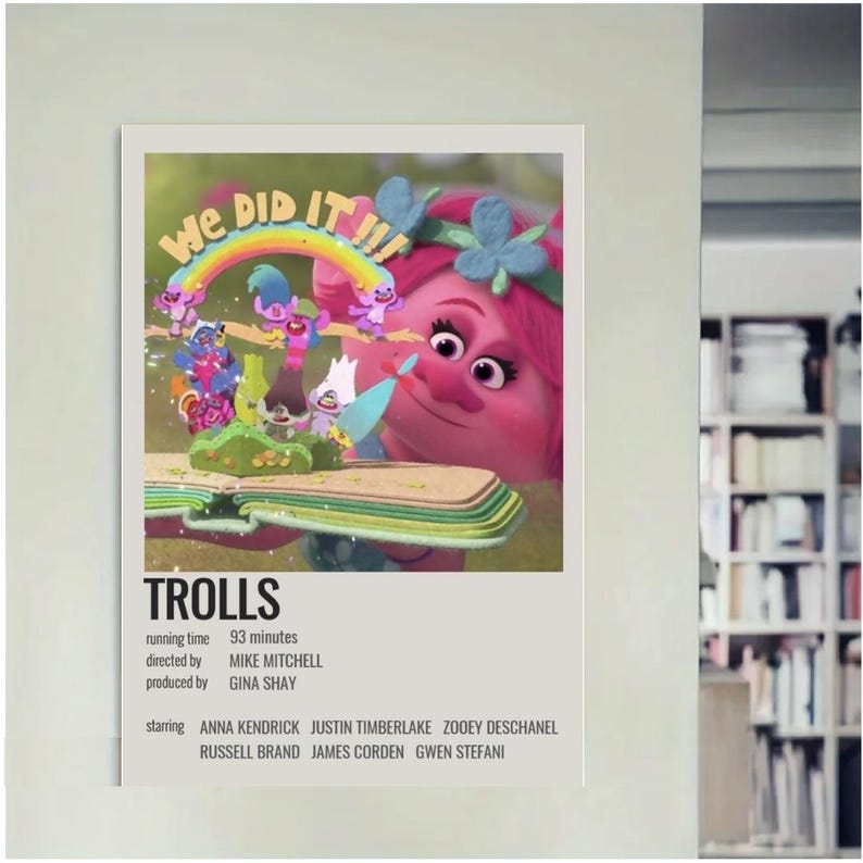 Trolls Cartoon Poster, Digital Wall Art,kids Room Decor Instant ...