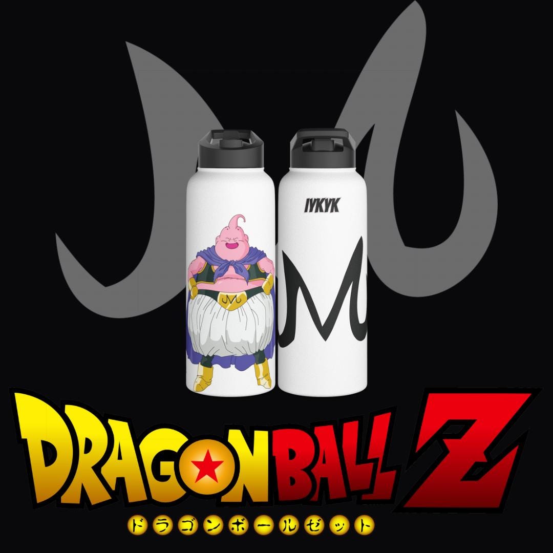IYKYK Anime, Majin Buu boo Fat Pudding Lover DBZ Stainless Steel Water ...
