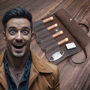 Personalized Leather Cigar Case, Custom Travel Cigar Holder, Luxury ...