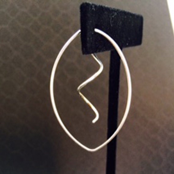 Silver Hoops With a Twist Unique Silver Swirl Hoops 3D - Etsy