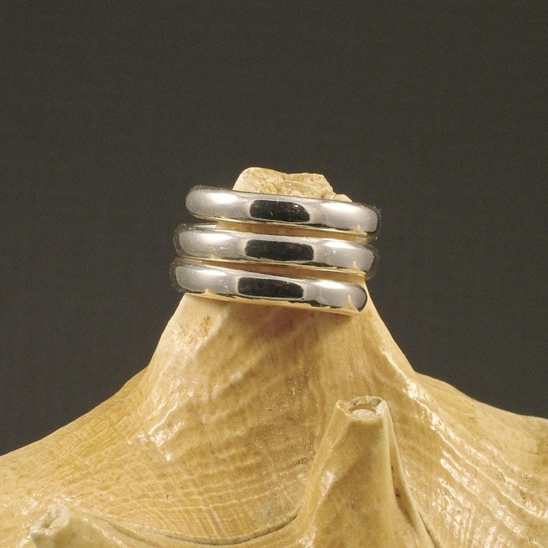 Heavy Silver Ring Solid Argentium Sterling Band Mens or | Etsy