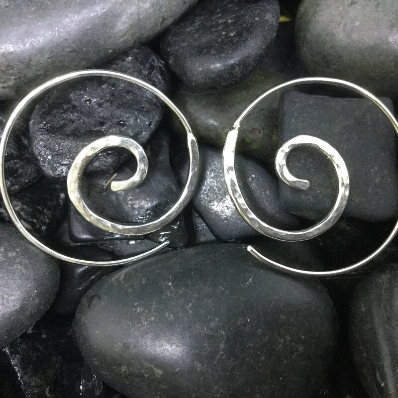 Spiral Hoops - Etsy