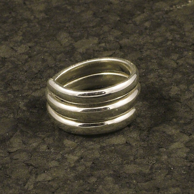 Heavy Silver Ring Solid Argentium Sterling Band Mens or | Etsy