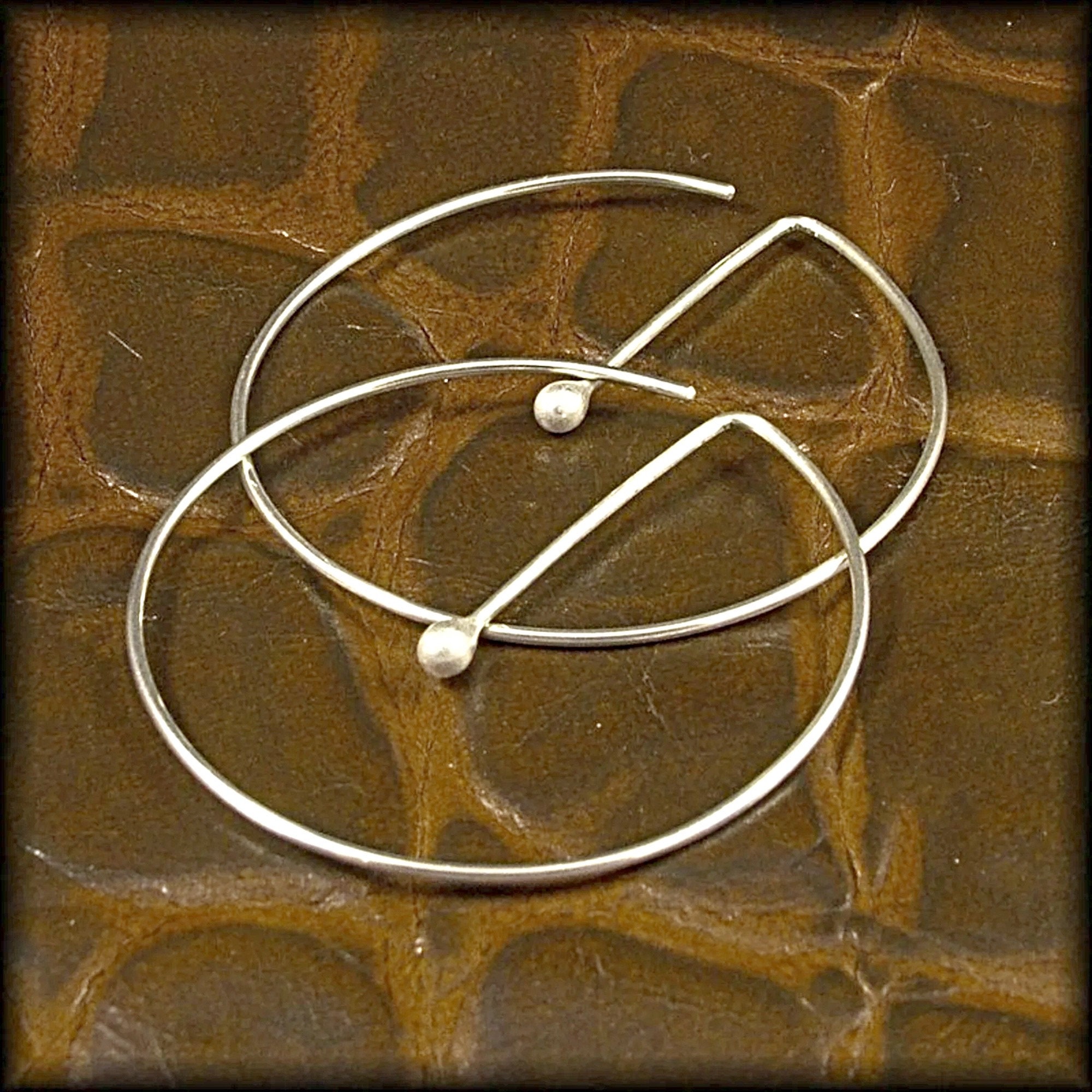 Modern Large Silver Earrings * Big Argentium Sterling Hoops ...