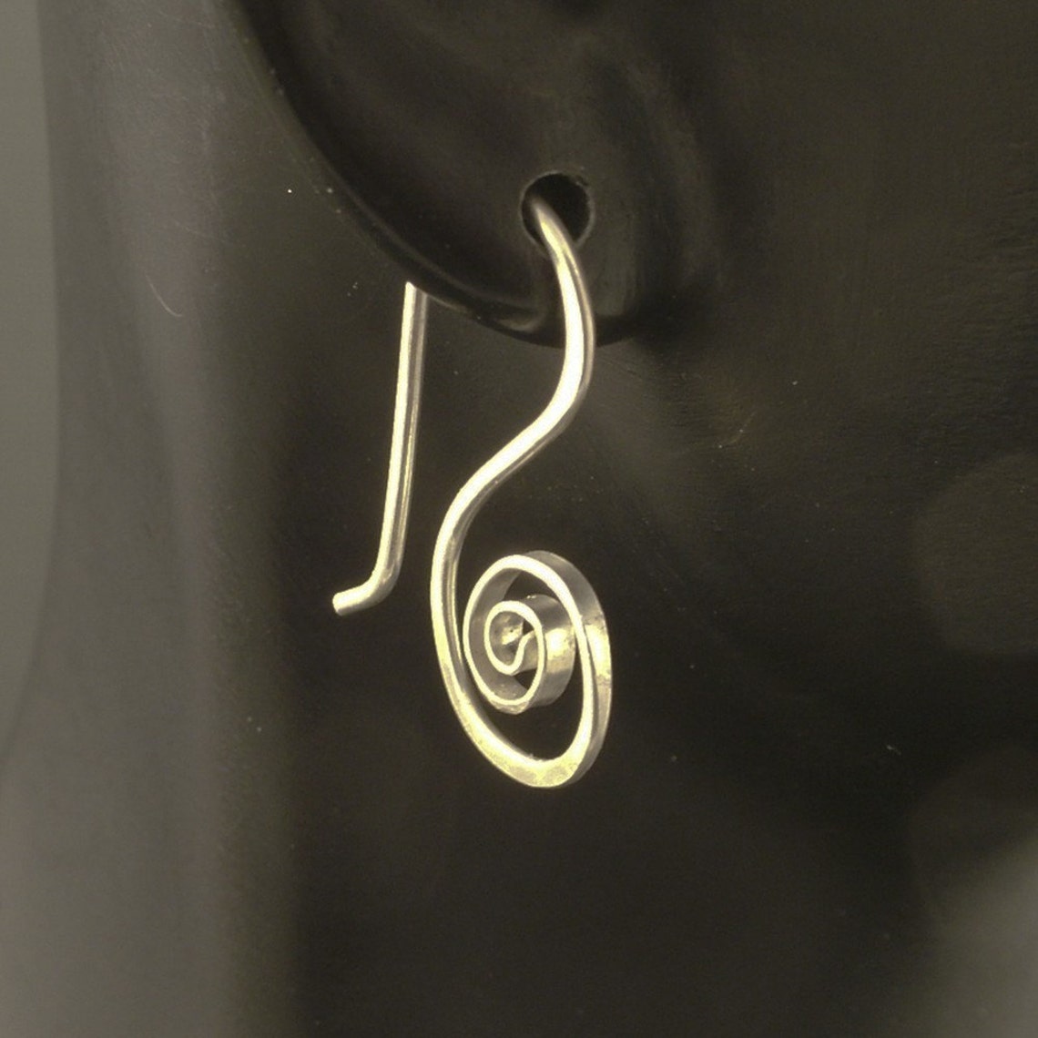 Simple Silver Earrings / Artisan Hammered Earrings / Eternity - Etsy