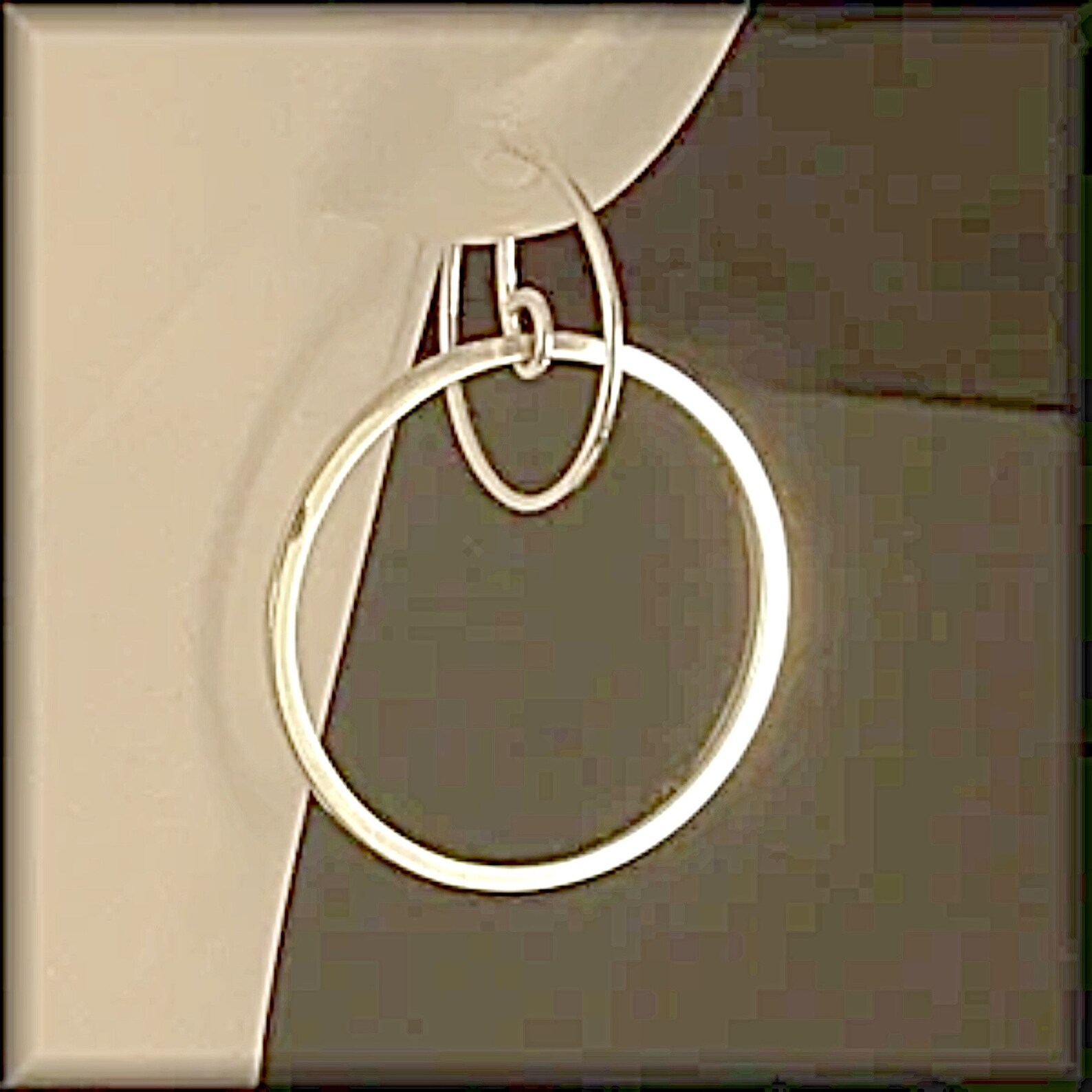 Modern Silver Hoops / Unique Floating Hoop Design / A Metalrocks ...