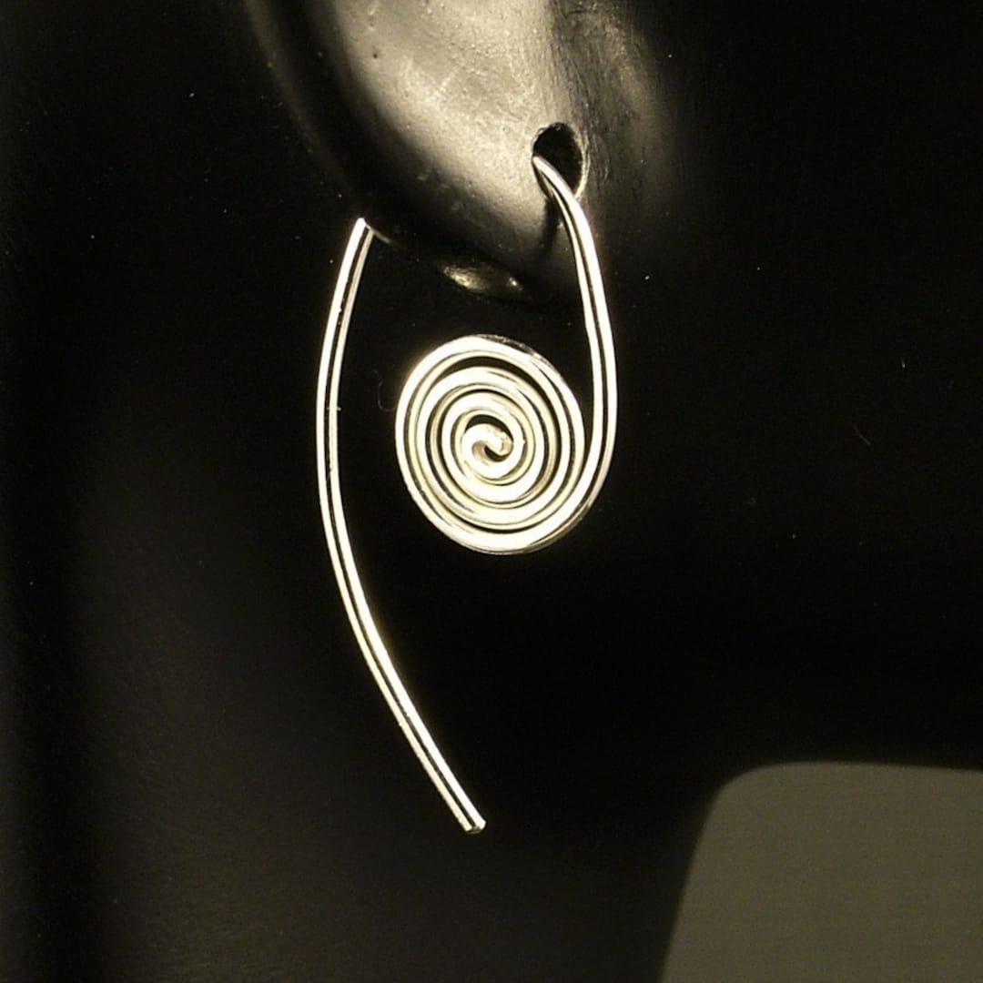 Sterling Silver Earrings / Spiral Design / Sterling Simplicity / Unique ...