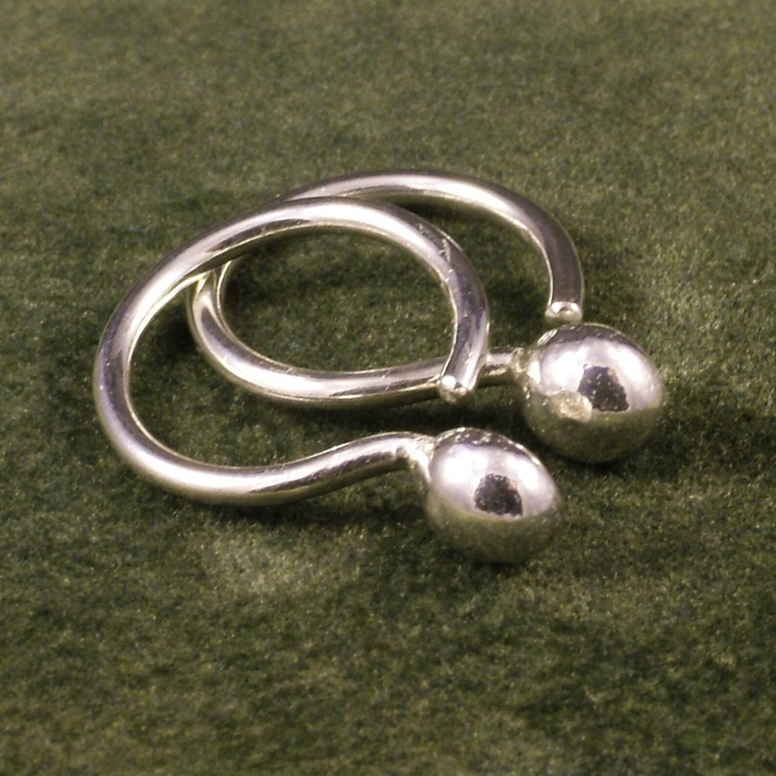 Silver Drop Open Hoops 14G Minimalist Simple Elegant - Etsy