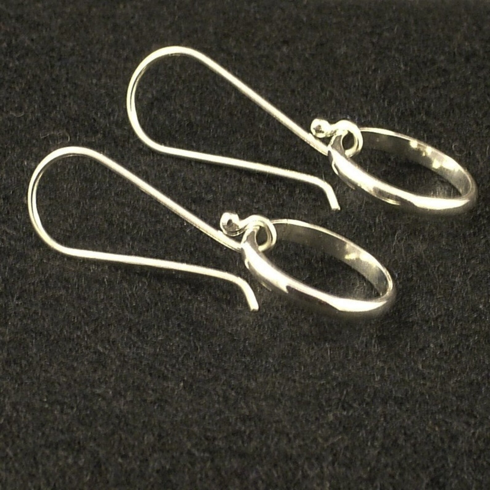 Silver Dangle Earrings Simple Small Hoops of Argentium - Etsy