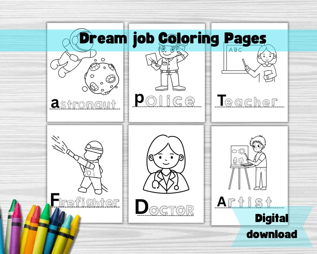 Occupation Adventures|fun Letter Tracing|coloring Pages|preshool ...