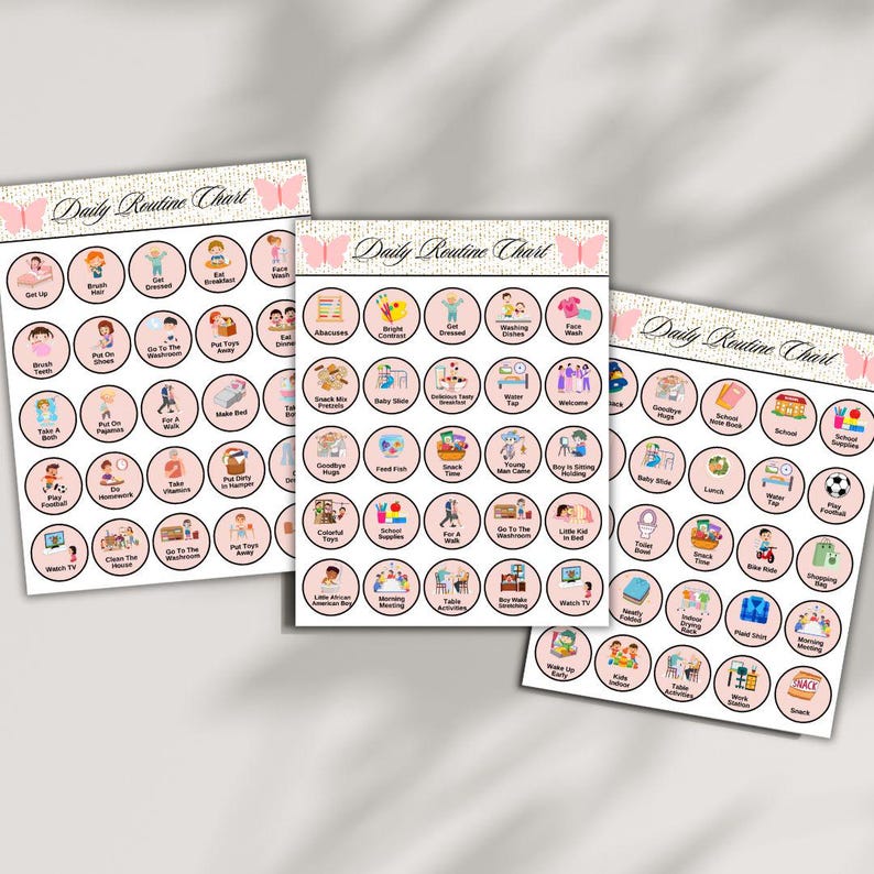 Daily Routine Chart, Daily Routine Roadmap, Daily Habit Tracker, Daily ...