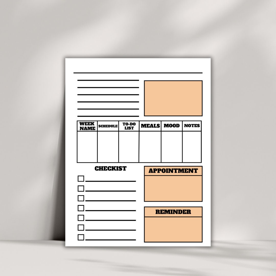 Printable Weekly Planner, Customizable Weekly Planner, Minimalist ...
