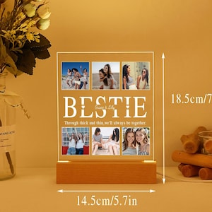 Personalized Bestie Photo Collage Night Light,custom Bestie Gift ...