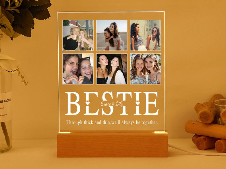 Custom Bestie Graduated Gift Photos Night Light,personalized Bestie ...