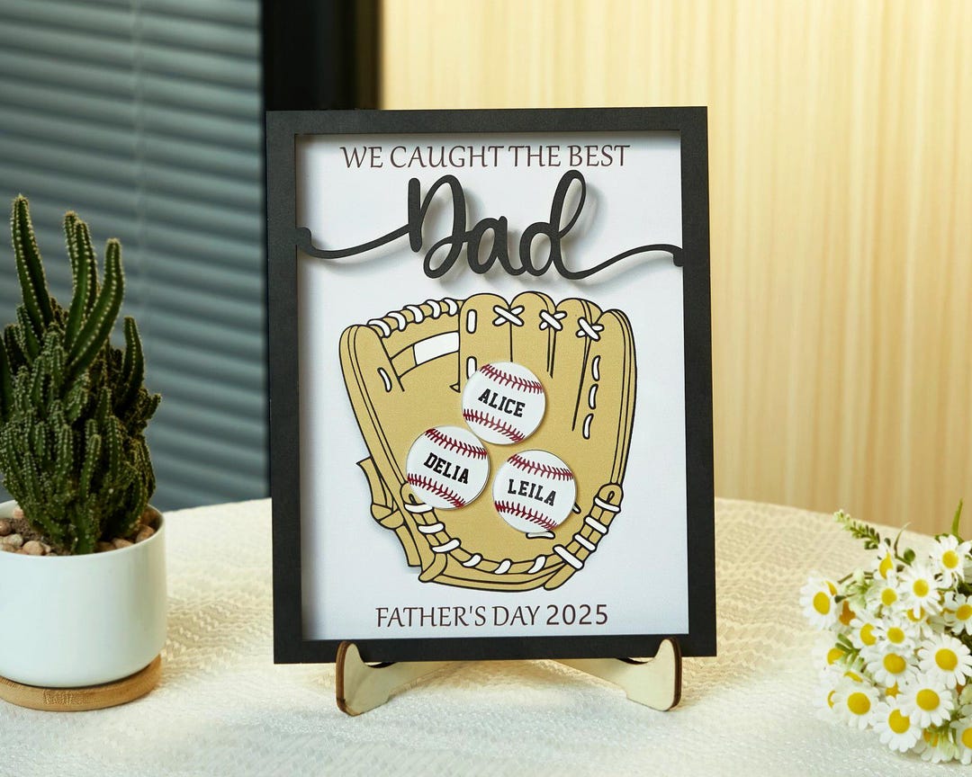Father's Day Gifts,baseball Fathers Day Present,dad Sign With Kids ...