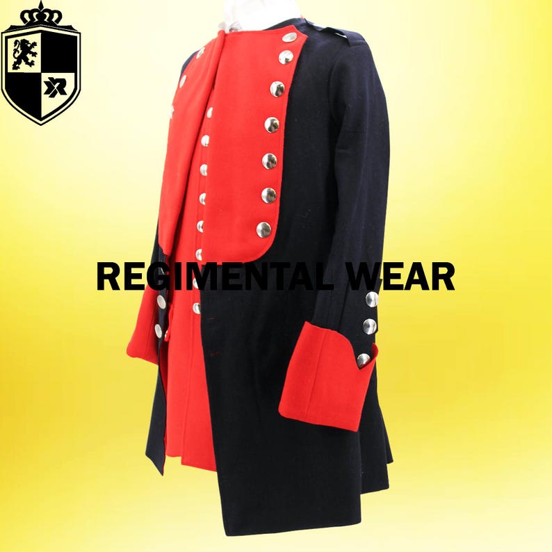 18th Century Continental Dress Battlefields Jacket, Colonial Soldier ...