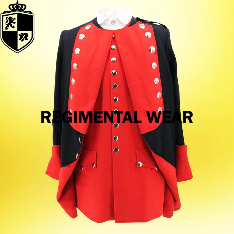 18th Century Continental Dress Battlefields Jacket, Colonial Soldier ...