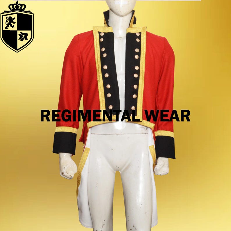 New Men's Napoleonic British Military Officer Tailcoat, Regiment ...