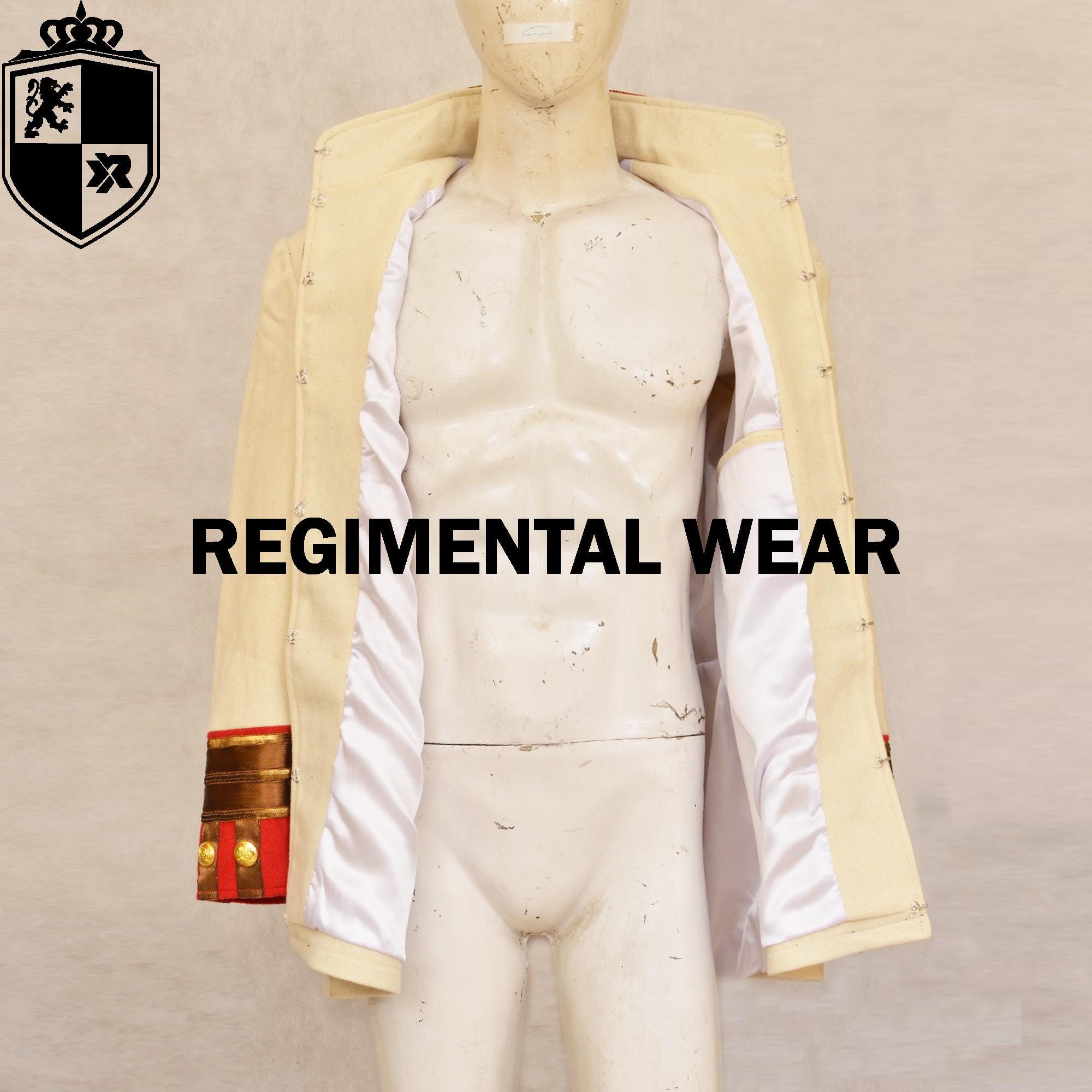 Men's 19th Century Imperial Guard Wool Tunic - Handmade Officer Jacket ...