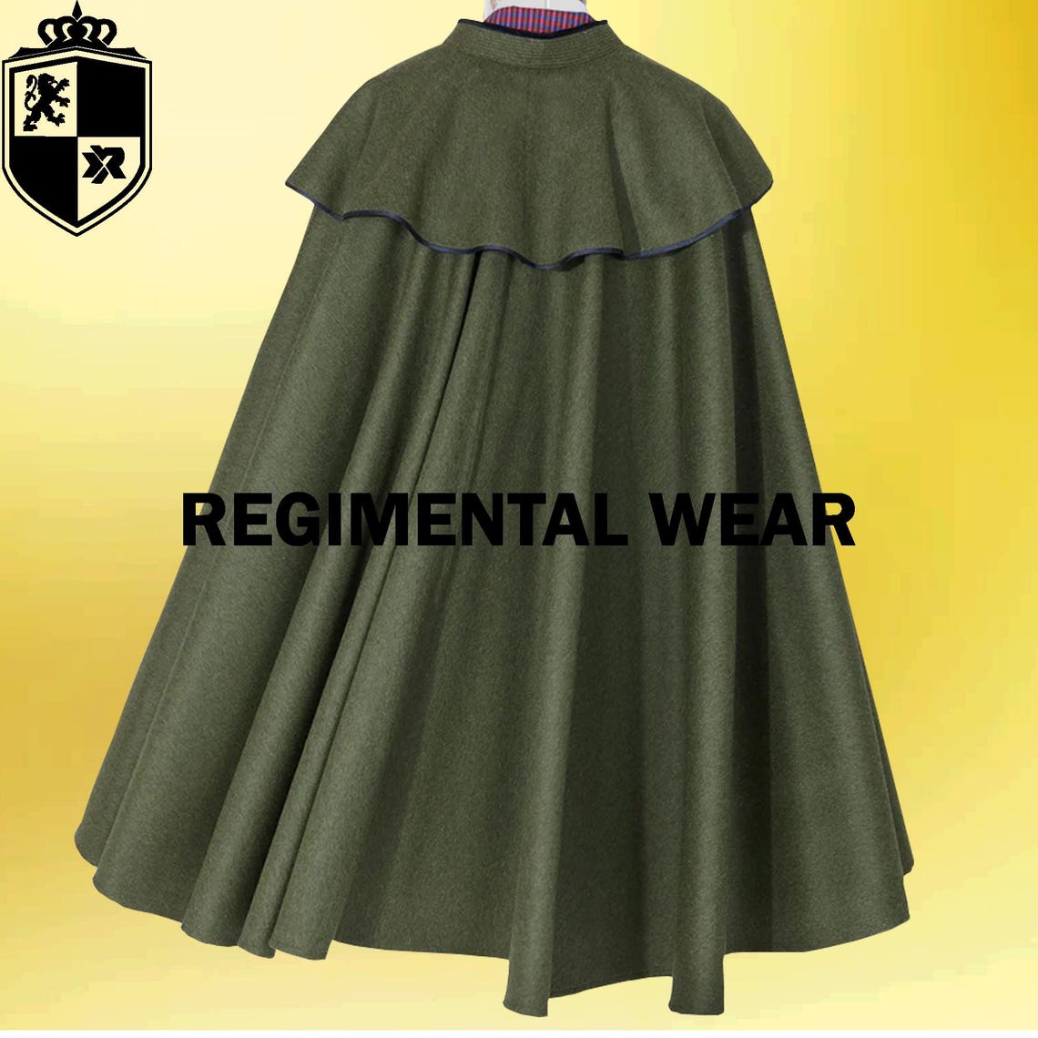 Green Wool Inverness Cape: Victorian Steampunk Cloak - Etsy