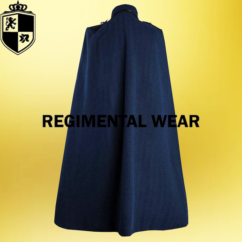 Men's Navy Blue Wool Inverness Cloak - Victorian Military Cape - Etsy