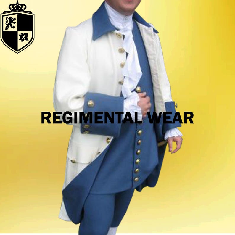 British Colonial Officer White Wool Frockcoat: 17th Century Regimental ...