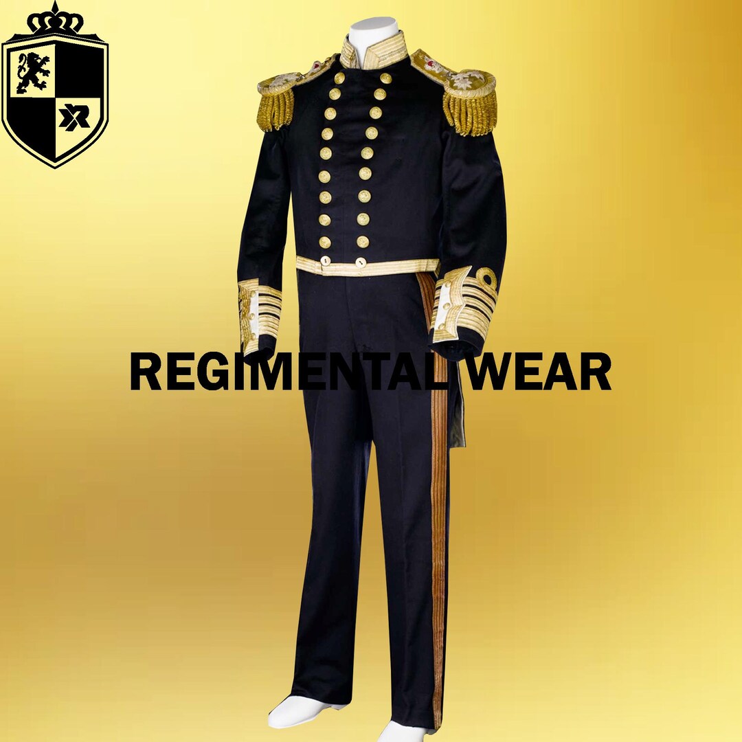 British Royal Naval 1877-91 Tailcoat, Sea Captain Tailcoat, Reenactment ...
