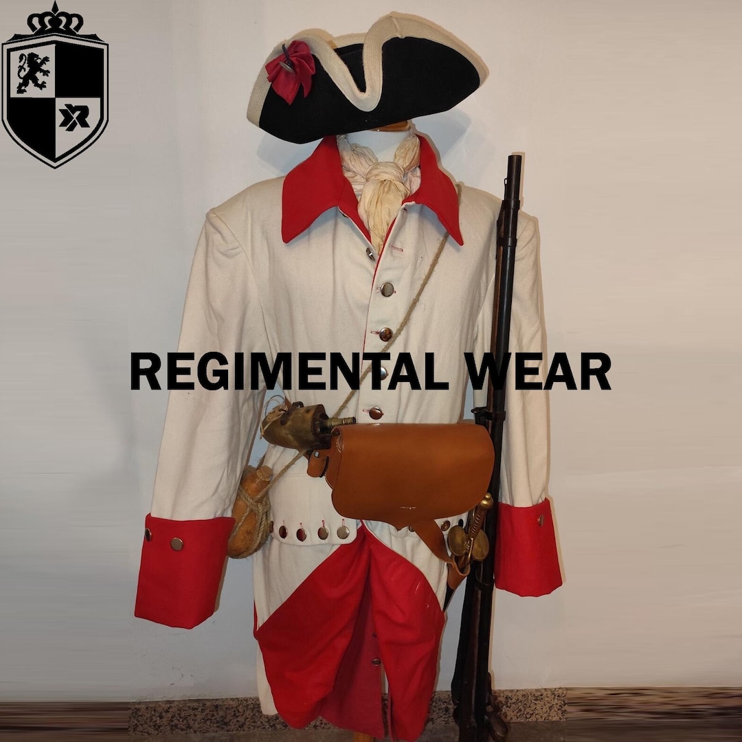 Mid 18th Century Infantry Uniform, Colonial Militia Frockcoat, Civil ...