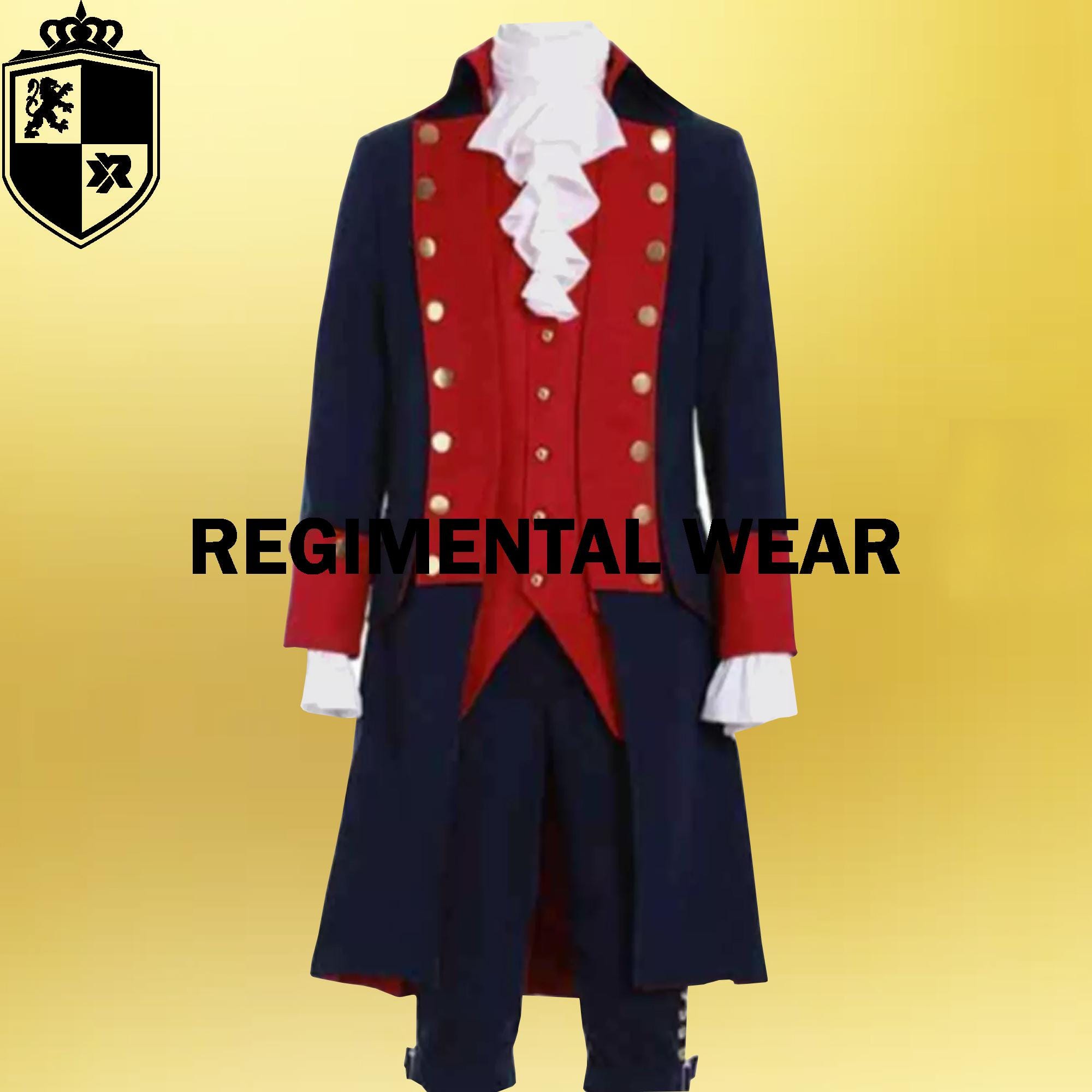 Men's 18th Century Colonial Uniform, British Frockcoat, Historical ...