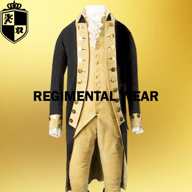 New Men's 1776th Revolution Uniform, 18th Revolutionary War Jacket ...