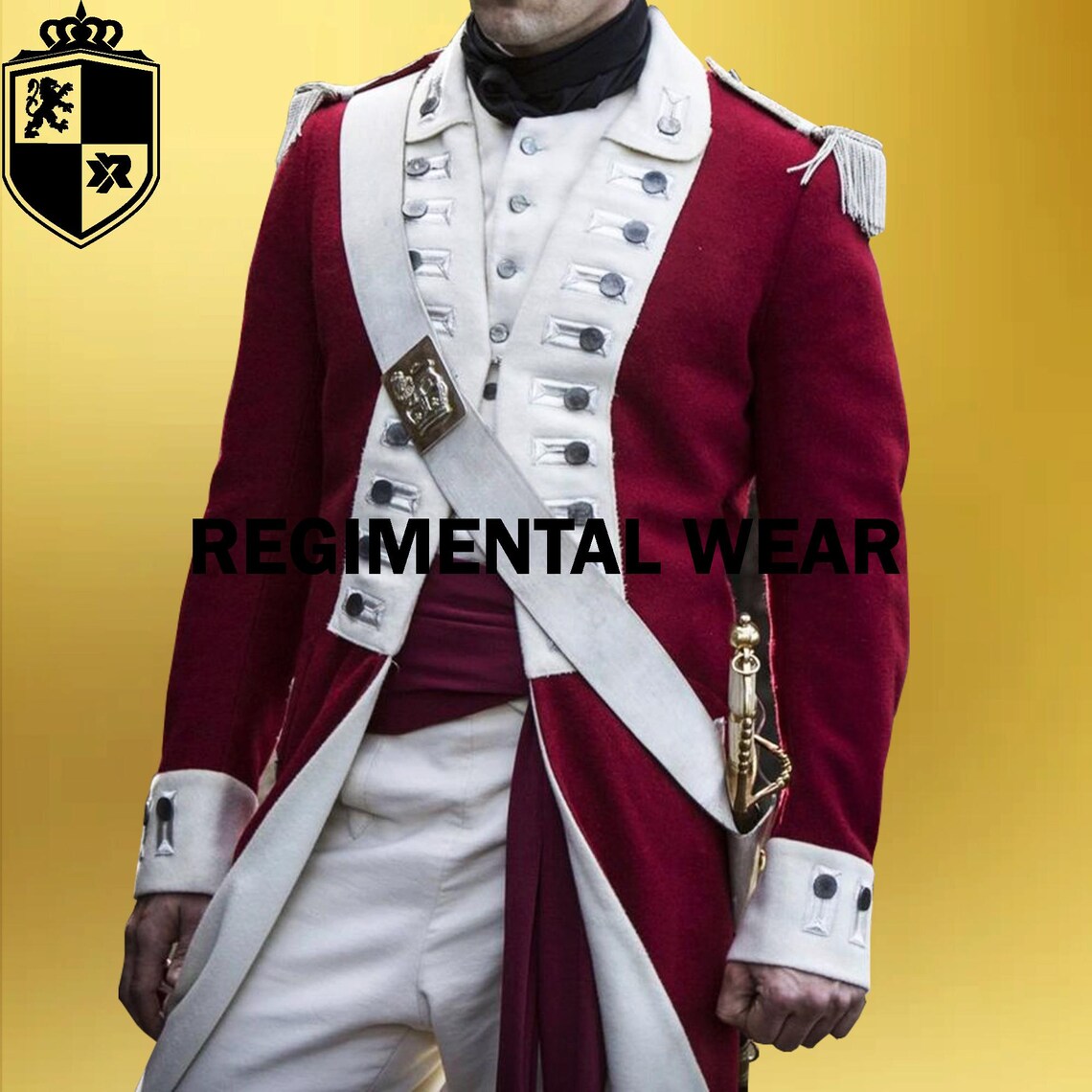 British Sergeant Uniform : Handmade Red Wool Revolution War Jacket - Etsy