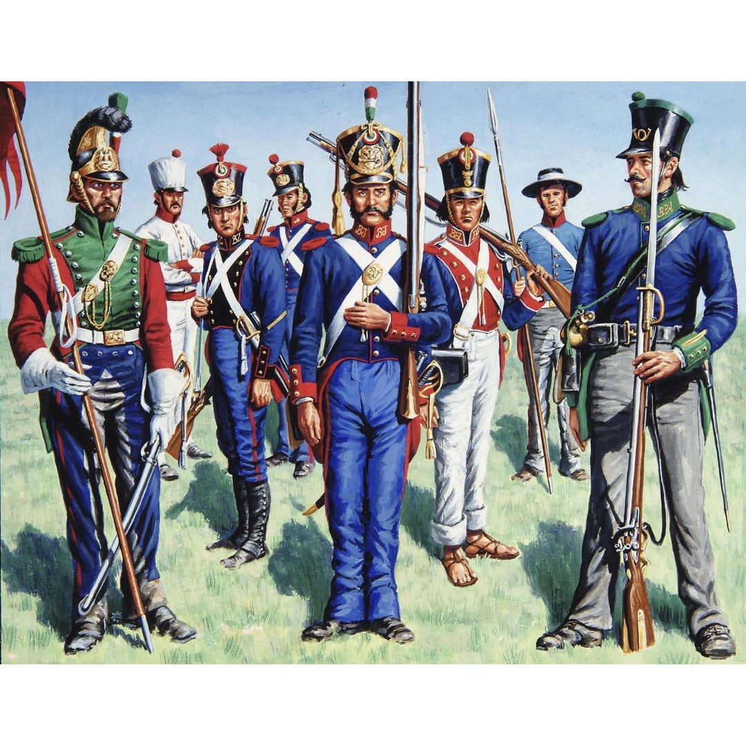 Mexican War Uniform, Mexican Soldier Uniform, Navy Blue Wool Tailcoat ...