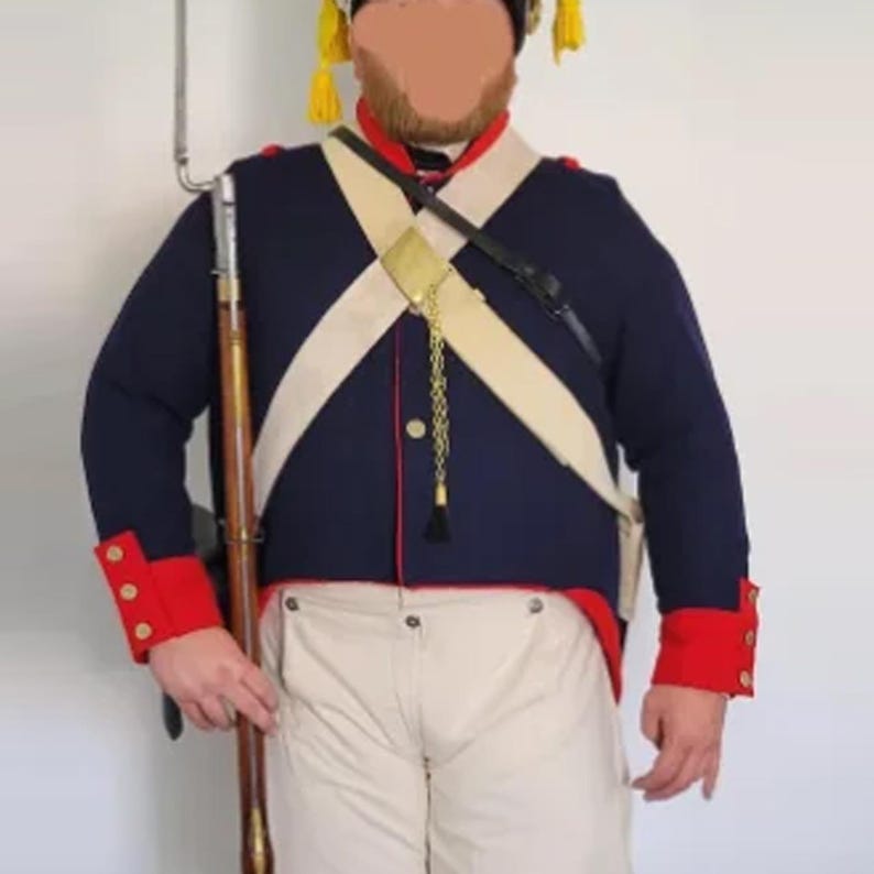 Mexican War Uniform, Mexican Soldier Uniform, Navy Blue Wool Tailcoat ...