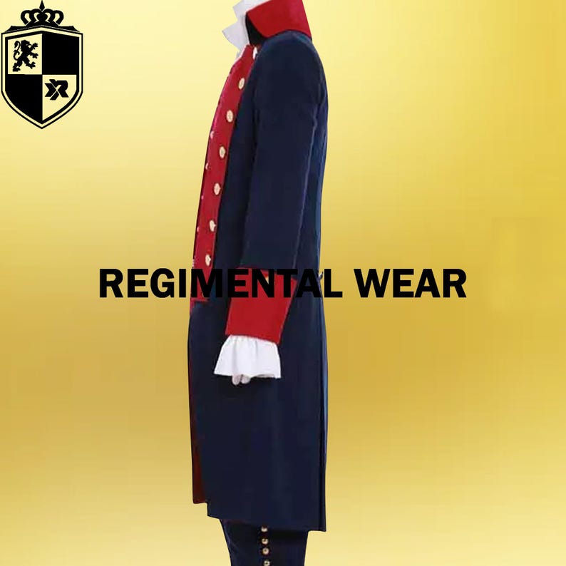 Men's 18th Century Colonial Uniform, British Frockcoat, Historical ...