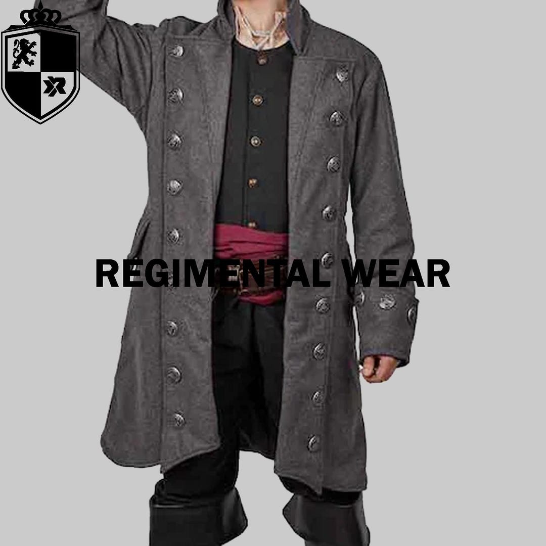 Pirate Frock Coat, Buccaneer Coat, Pirate Jacket, Captain Coat, Pirate ...