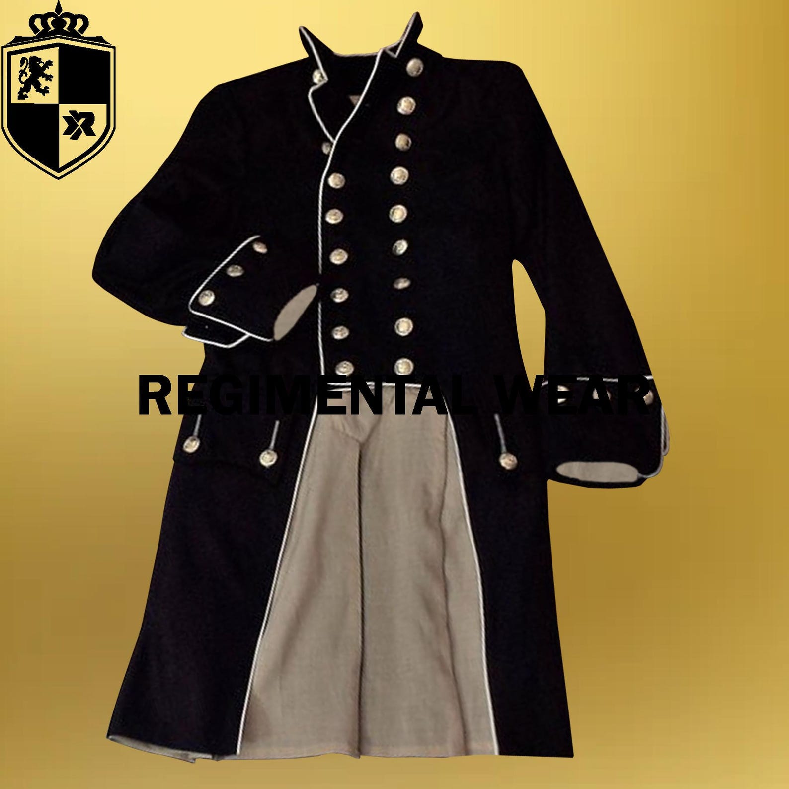 Royal Navy Wool Tailcoat: 1800s Style Commander Uniform - Etsy