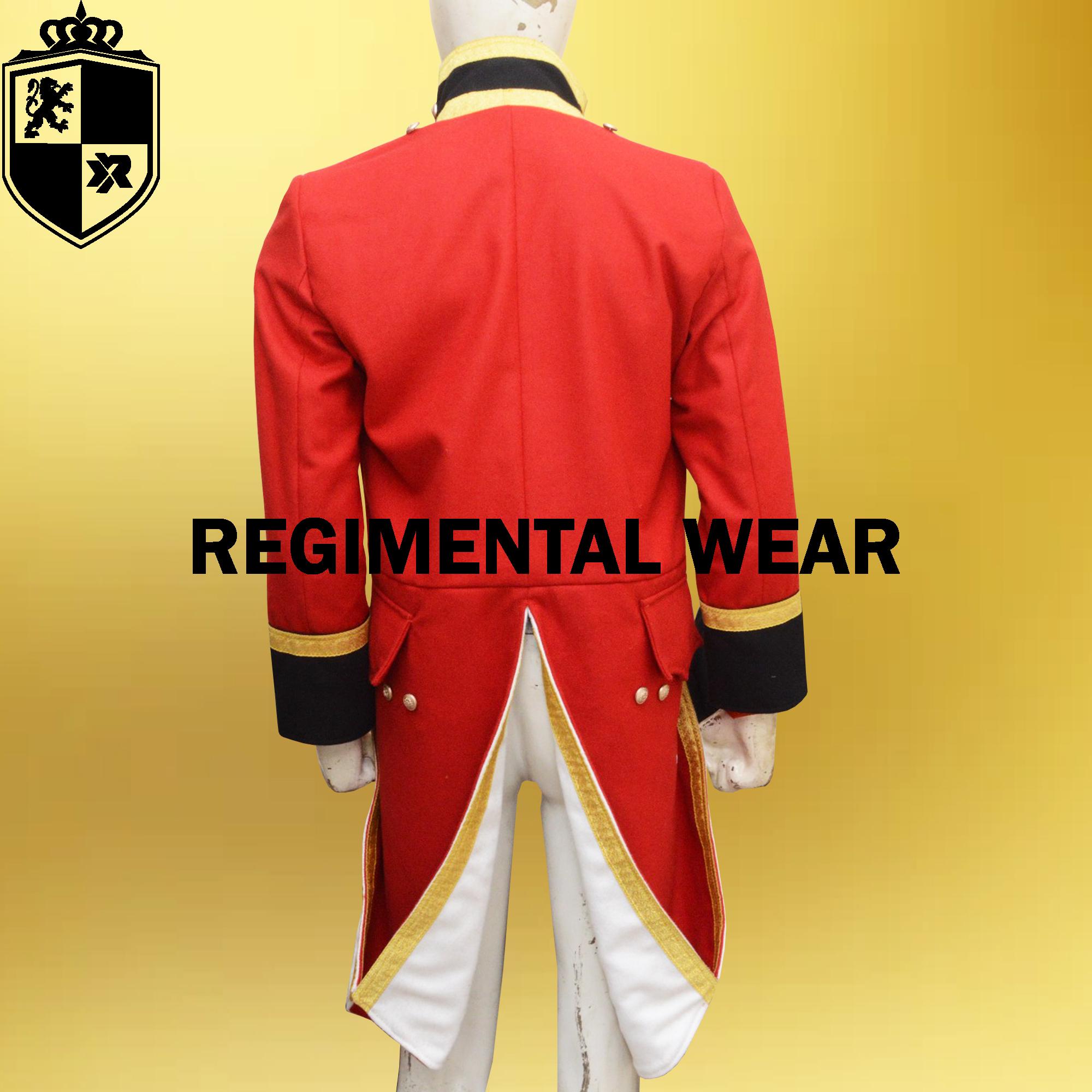 Red Wool British Regimental Jacket: Military Tailcoat - Etsy
