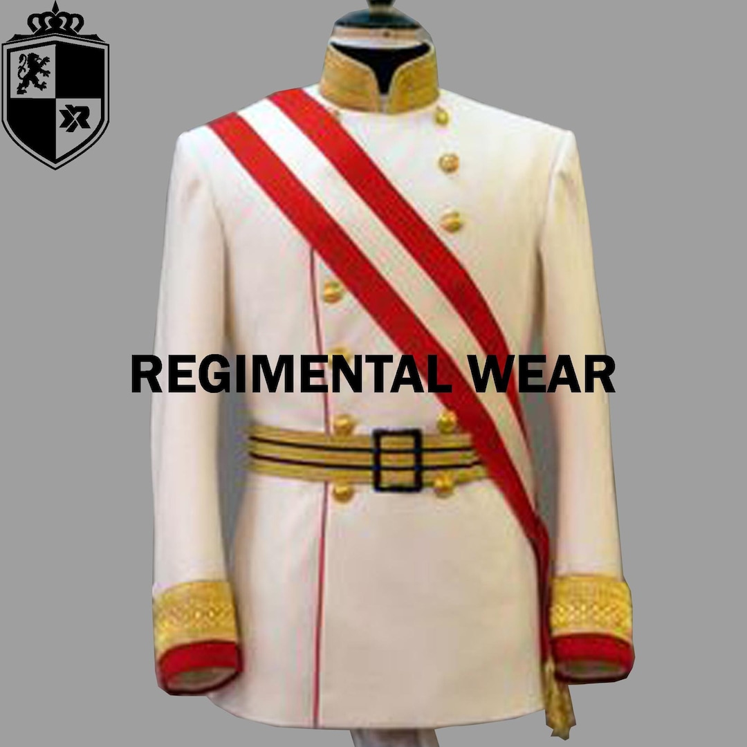 White Wool Emperor Uniform: Handmade Imperial Officer Tunic - Etsy