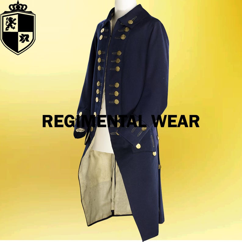 New Men's Royal Naval 1774-87 Uniform, Midshipman Frockcoat, Naval Army ...