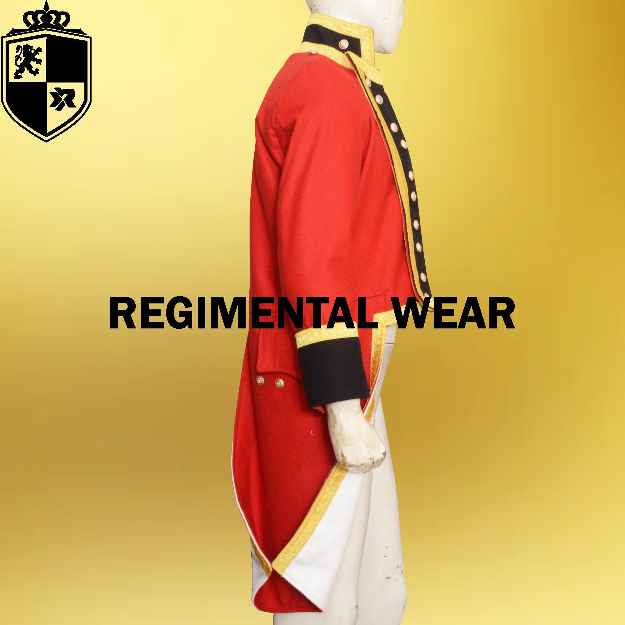 Red Wool British Regimental Jacket: Military Tailcoat - Etsy